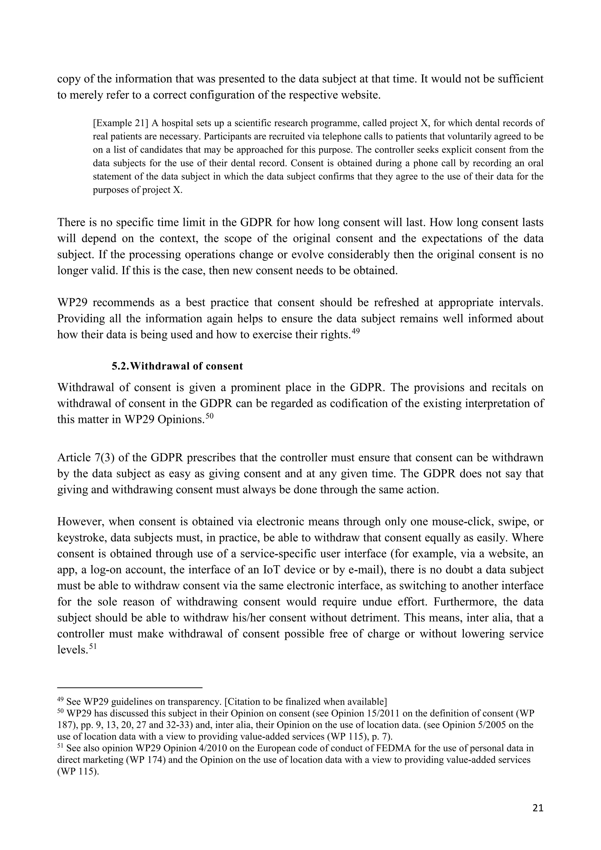 Guidelines on consent under GDPR | PDF