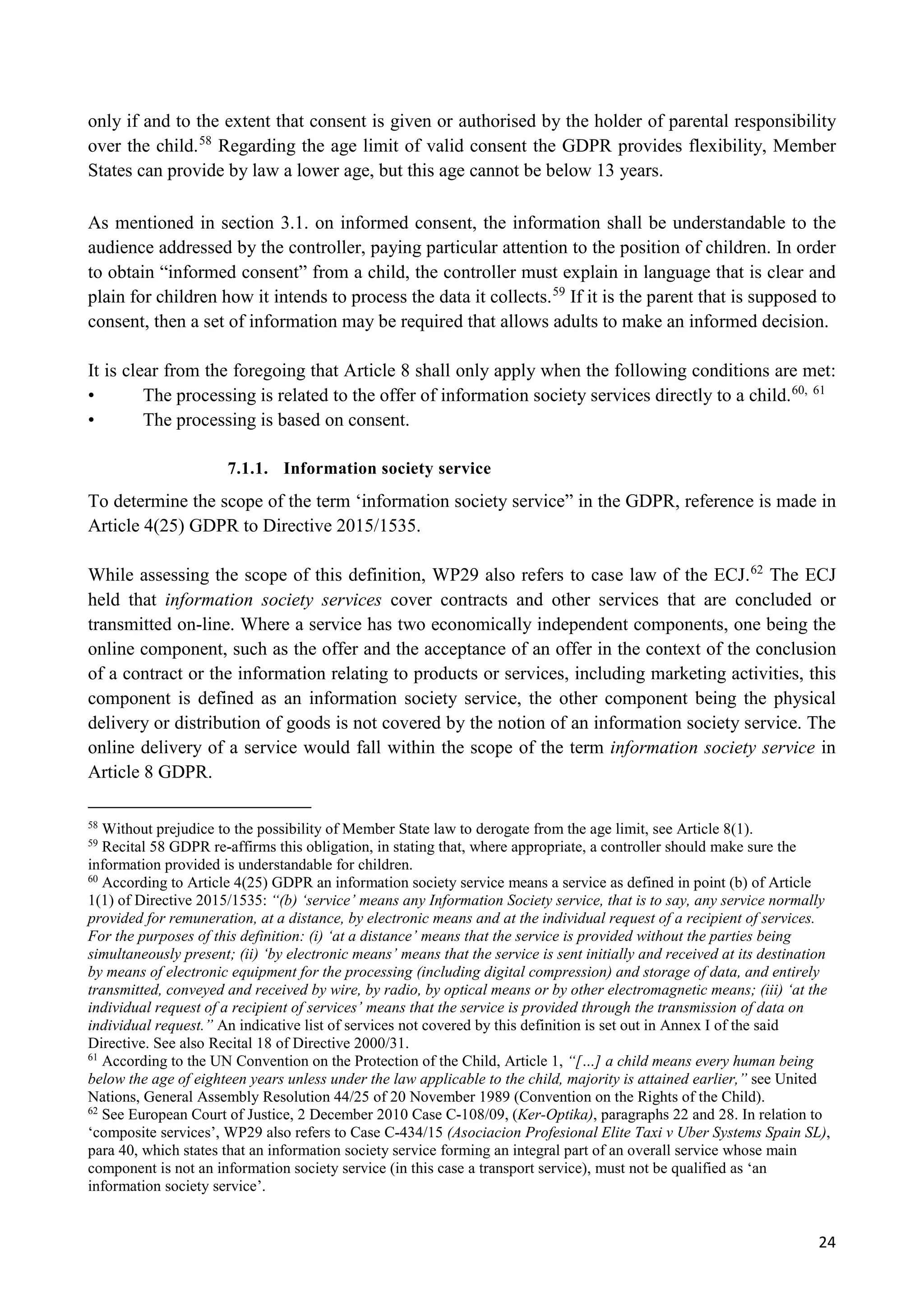 Guidelines on consent under GDPR | PDF