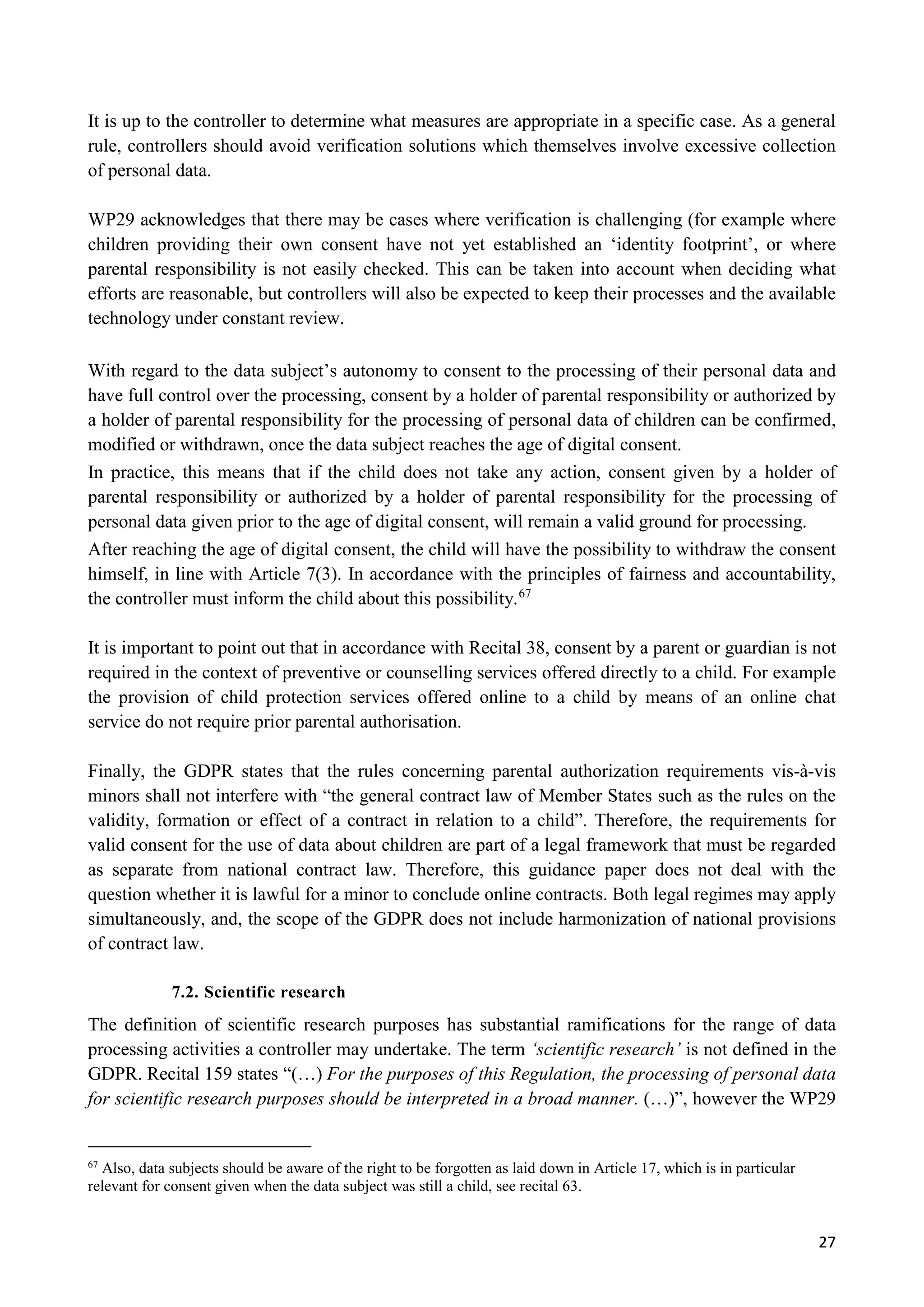 Guidelines on consent under GDPR | PDF