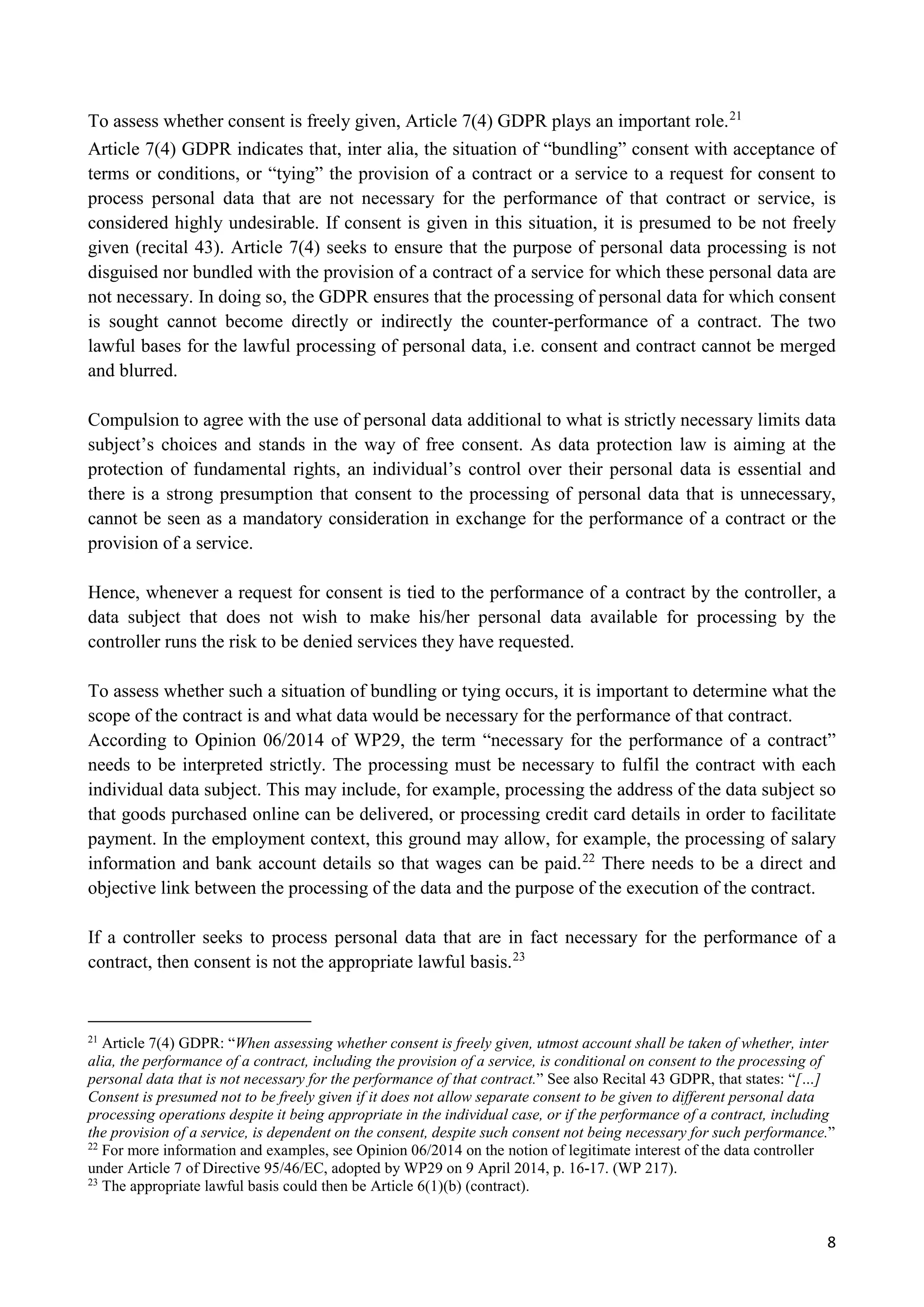 Guidelines on consent under GDPR | PDF