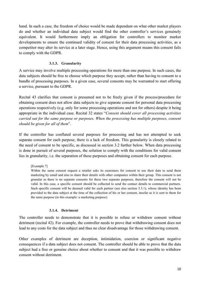 Guidelines on consent under GDPR | PDF