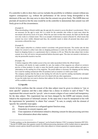 Guidelines on consent under GDPR | PDF