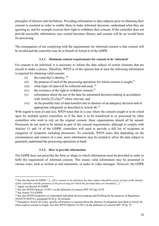 Guidelines on consent under GDPR | PDF