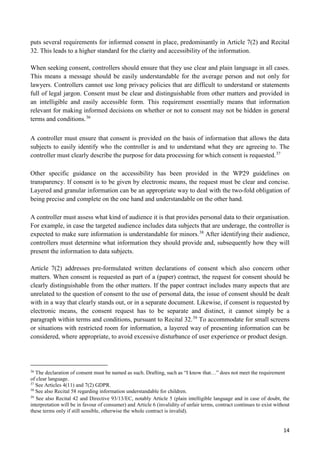 Guidelines on consent under GDPR | PDF