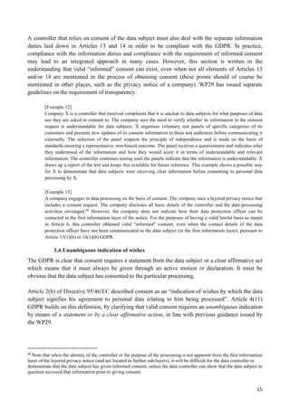 Guidelines on consent under GDPR | PDF