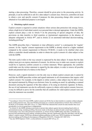 Guidelines on consent under GDPR | PDF