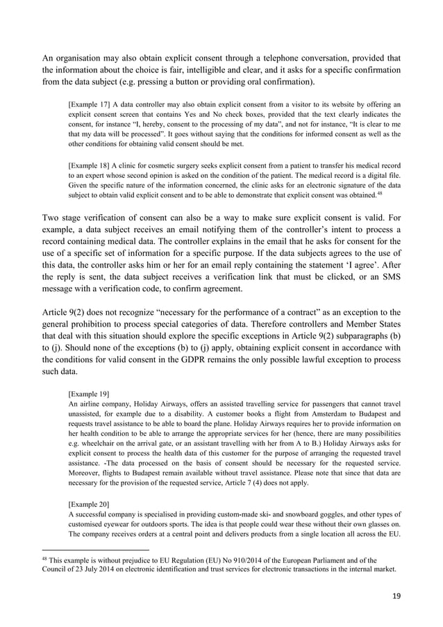 Guidelines on consent under GDPR | PDF