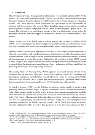 Guidelines on consent under GDPR | PDF