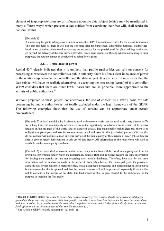 Guidelines on consent under GDPR | PDF