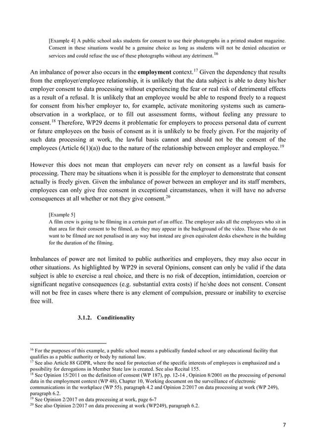 Guidelines on consent under GDPR | PDF