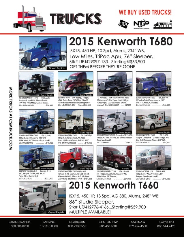 Michigan Kenworth - Parts & Service Specials [May / June] | PDF | Road ...