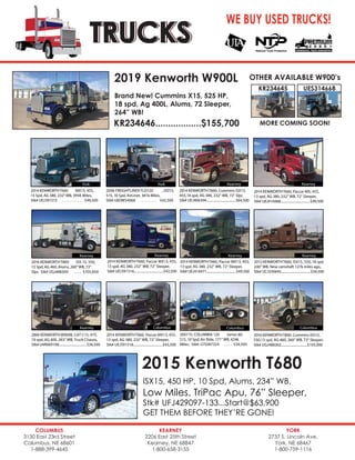Sahling Kenworth - May/June Parts & Service Specials | PDF