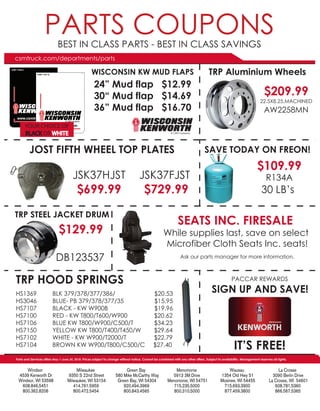 Wisconsin Kenworth - Parts & Service Specials [May/June] | PDF