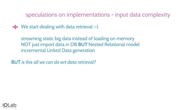 What Factors Influence the Design of a Linked Data Generation Algorithm? | PPT