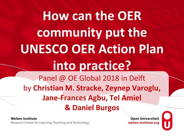 2018-04-24 OE Global OER Community for UNESCO OER Action Plan Stracke ...