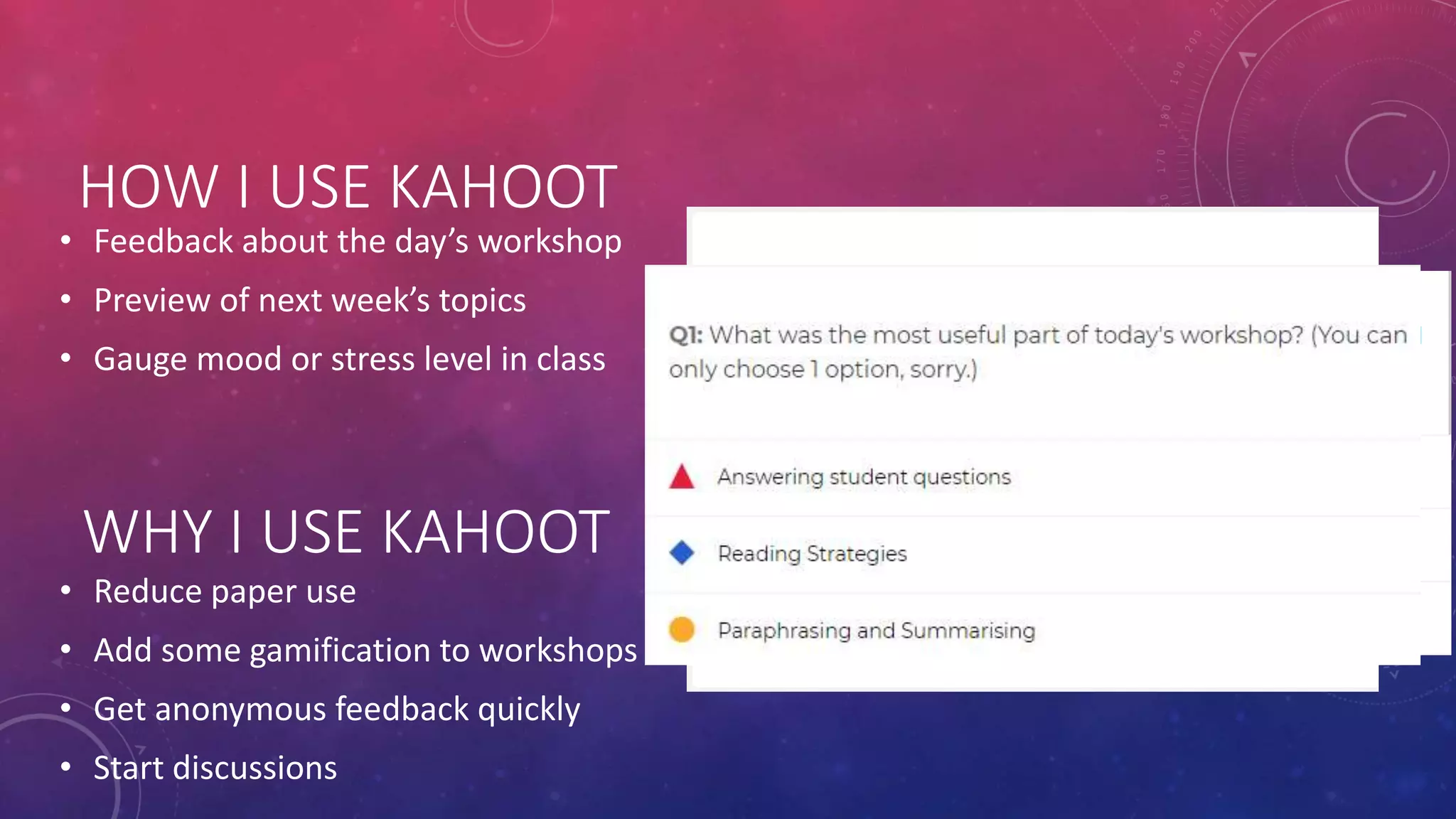 Strategy Sessions: Making the most out of Kahoot! | PPT