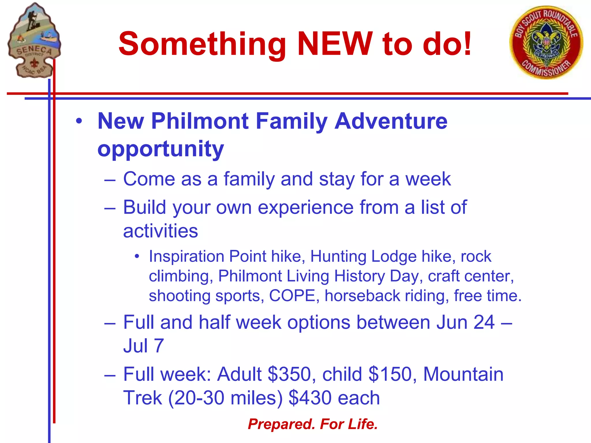 2018 04 Seneca District Boy Scout Round Table To Do List | PPT