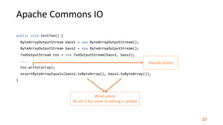 Mutation Testing Workshop at Ericsson, Kista, Sweden | PPT