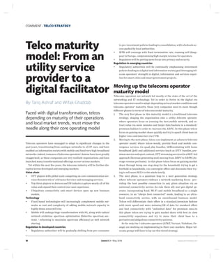 Telecoms maturity model: from an utility service provider to a digital ...