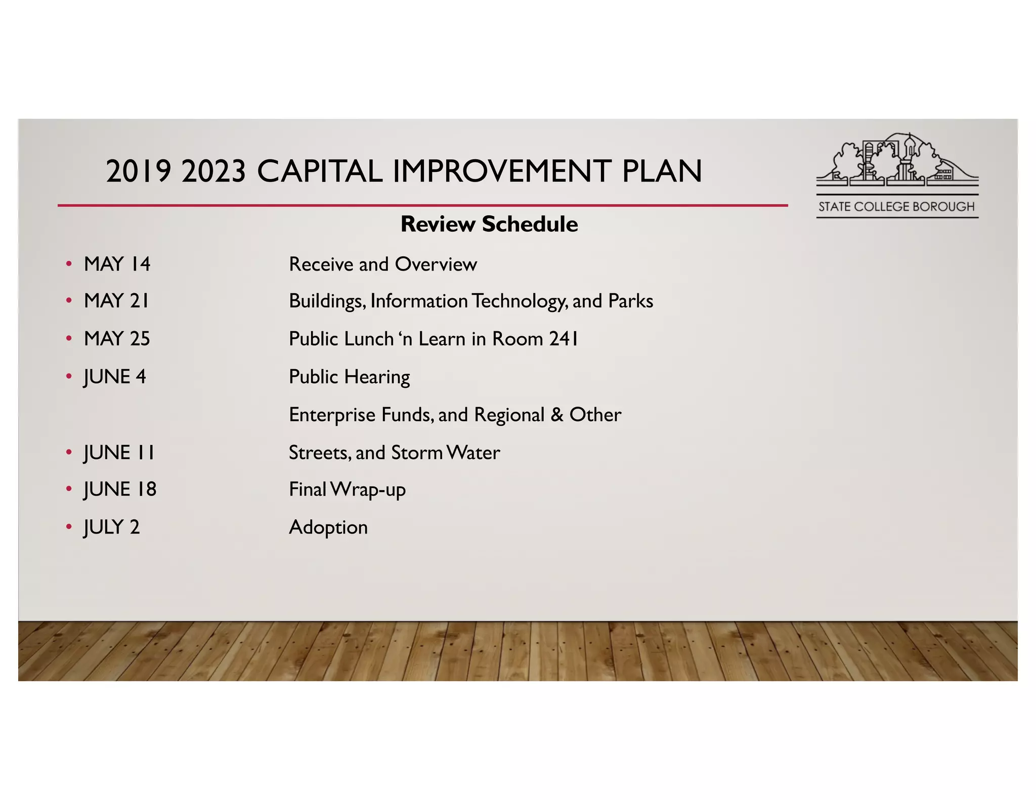 2018 Capital Improvement Plan Overview | PPT