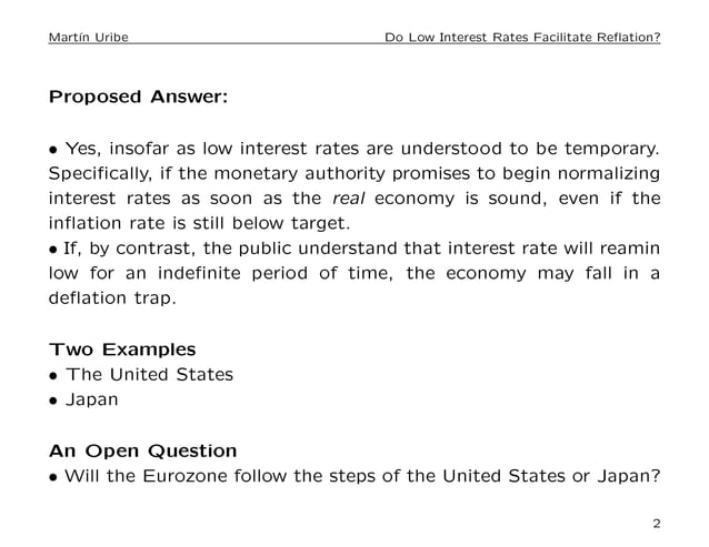 Martín Uribe - Universidad de Columbia. | PDF