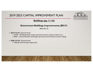2019-2023: Capital Improvement Plan-Buildings, IT, and Parks | PDF ...