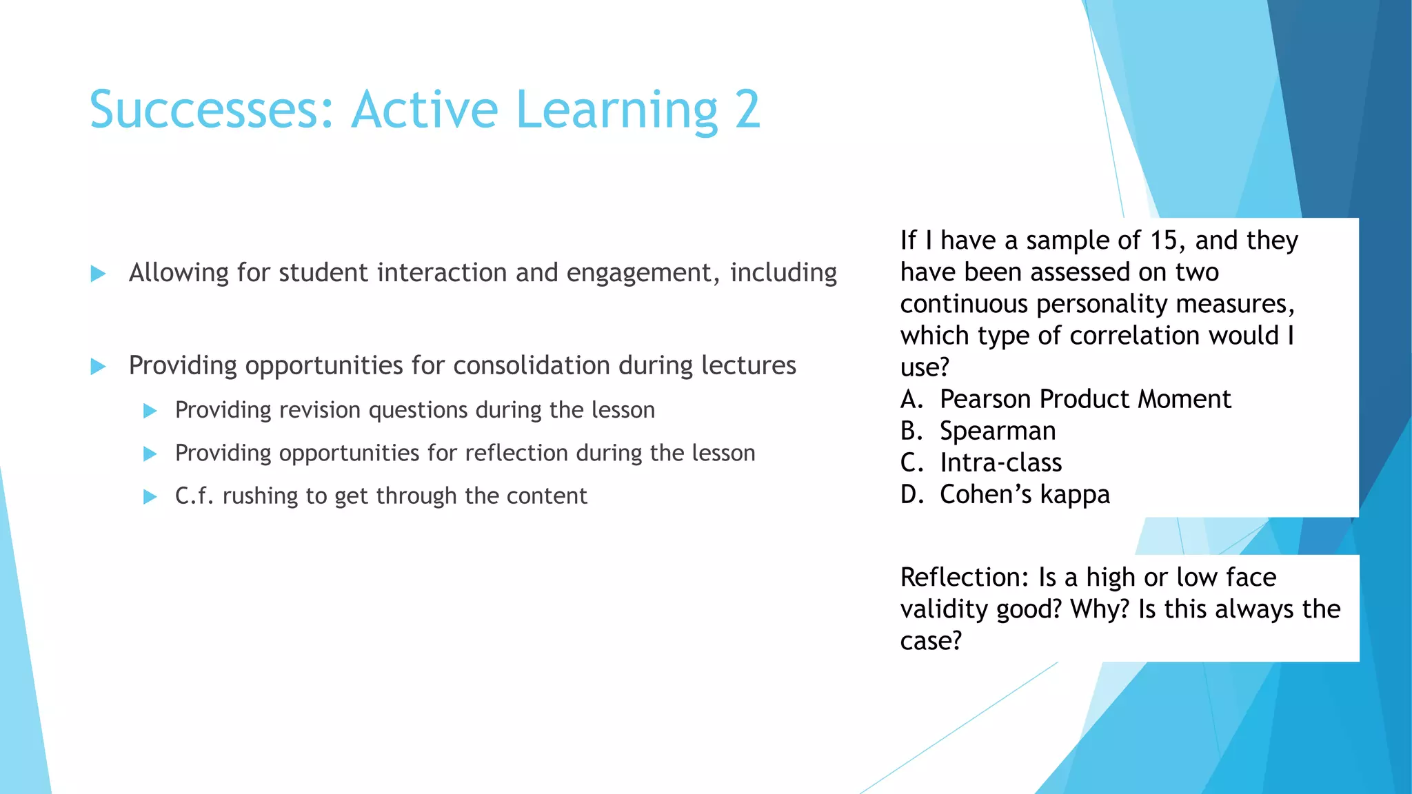 Strategy Sessions: Improving student engagement through active ...