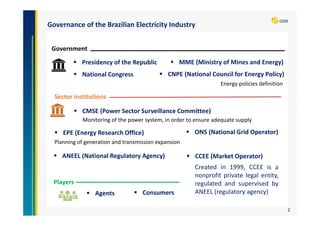 Overview of the Brazilian electricity sector | PPT