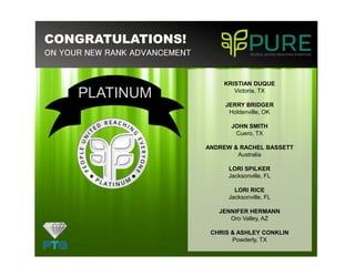 Pure Team Global - PURE Rank Advancements MAY & JUNE 2018 | PPTX