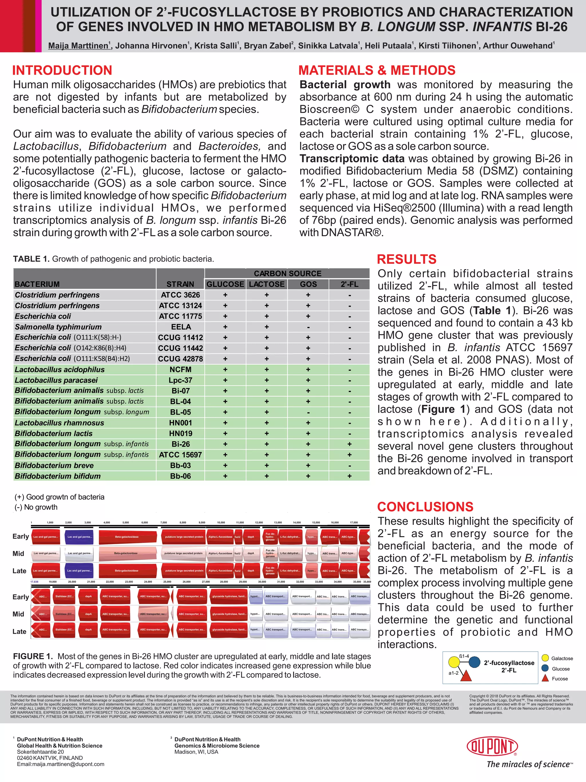 Utilization of Human Milk Oligosaccharide 2’-Fucosyllactose by Various ...