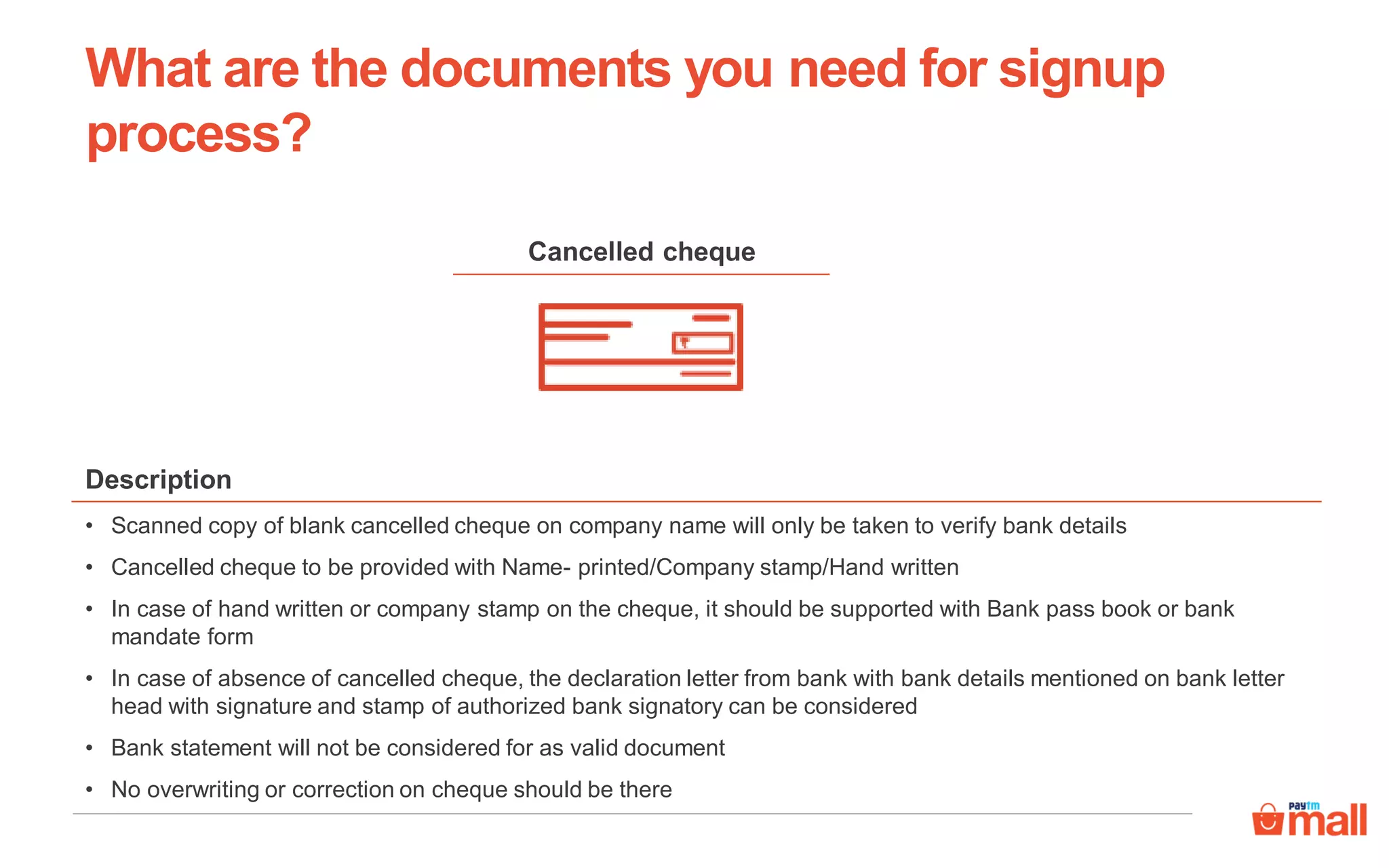 Documents required for signup | PDF