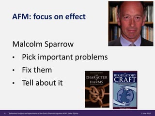 Behavioral insights and experiments at the Dutch financial regulator ...