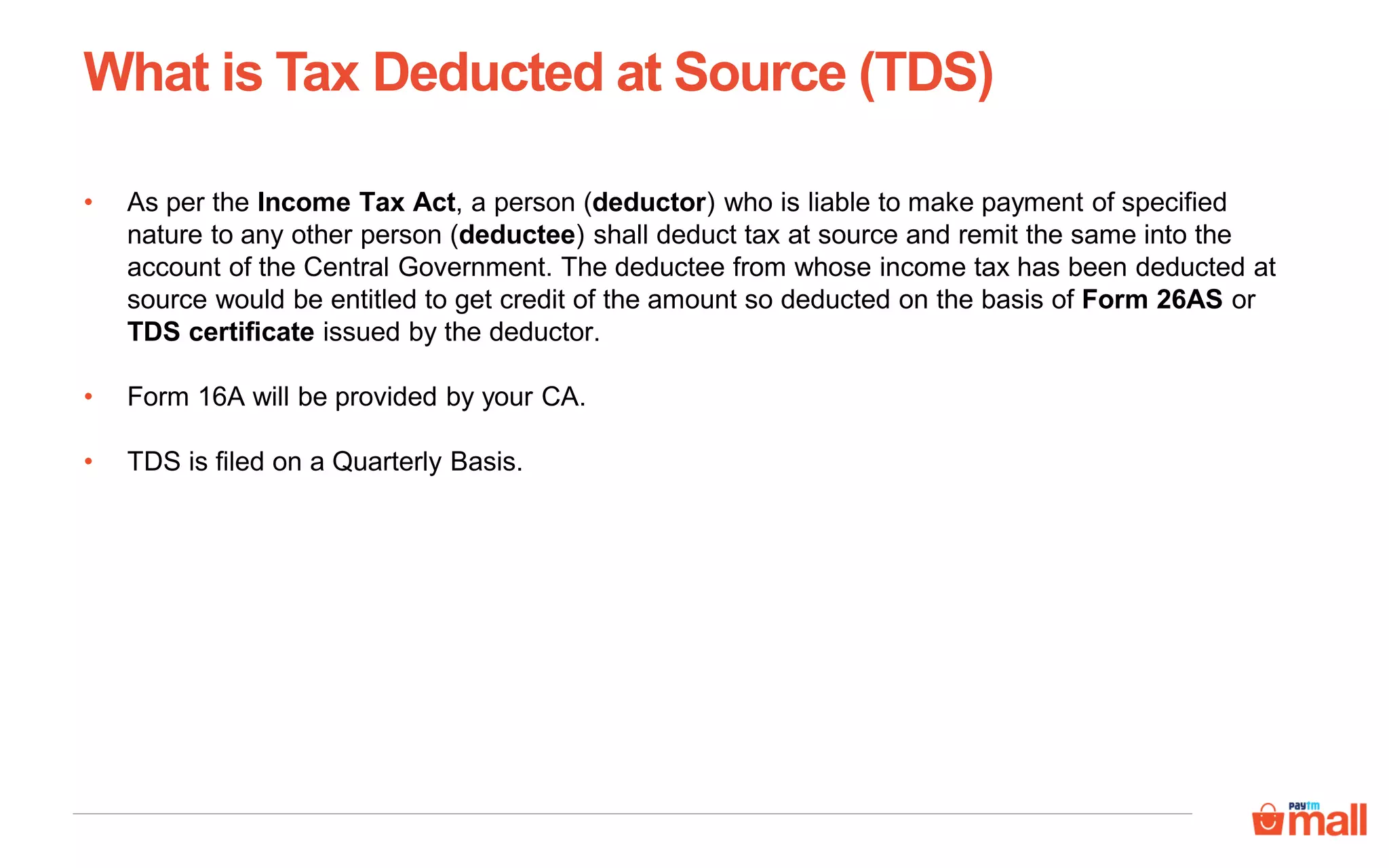 TDS submission process | PPT