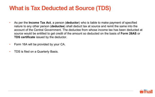TDS submission process | PPT