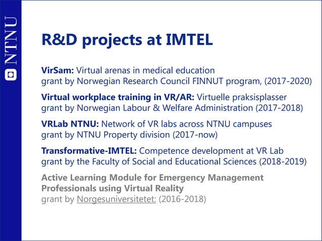 IMTEL research group at NTNU | PPT
