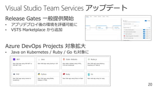 App Service の DevOps と Visual Studio Team Services 最新アップデート | PDF