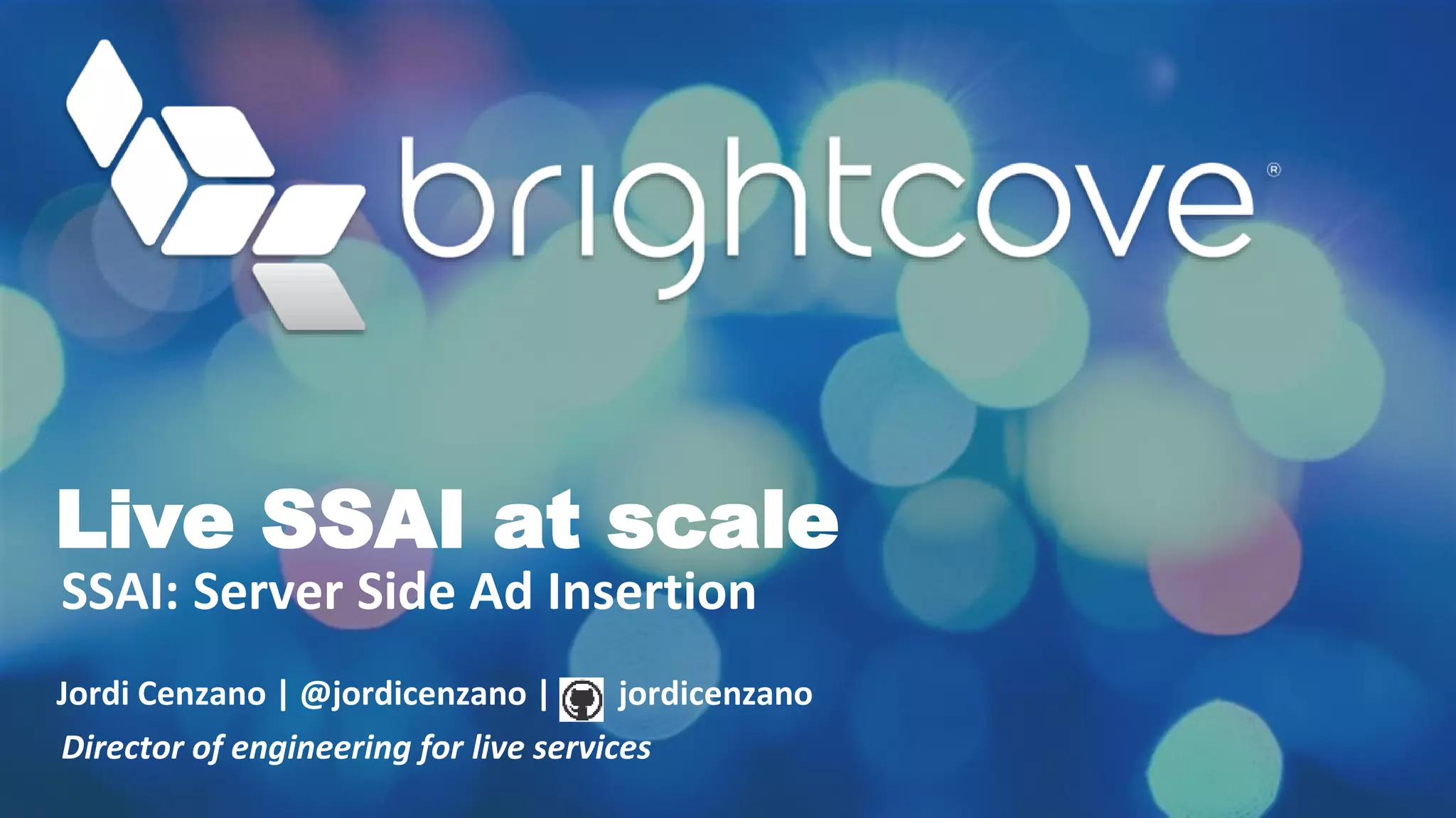 Live server side ad insertion at scale | PPTX