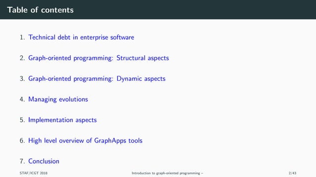 STAF/ICGT 2018 Introduction to graph-oriented programming | PPT