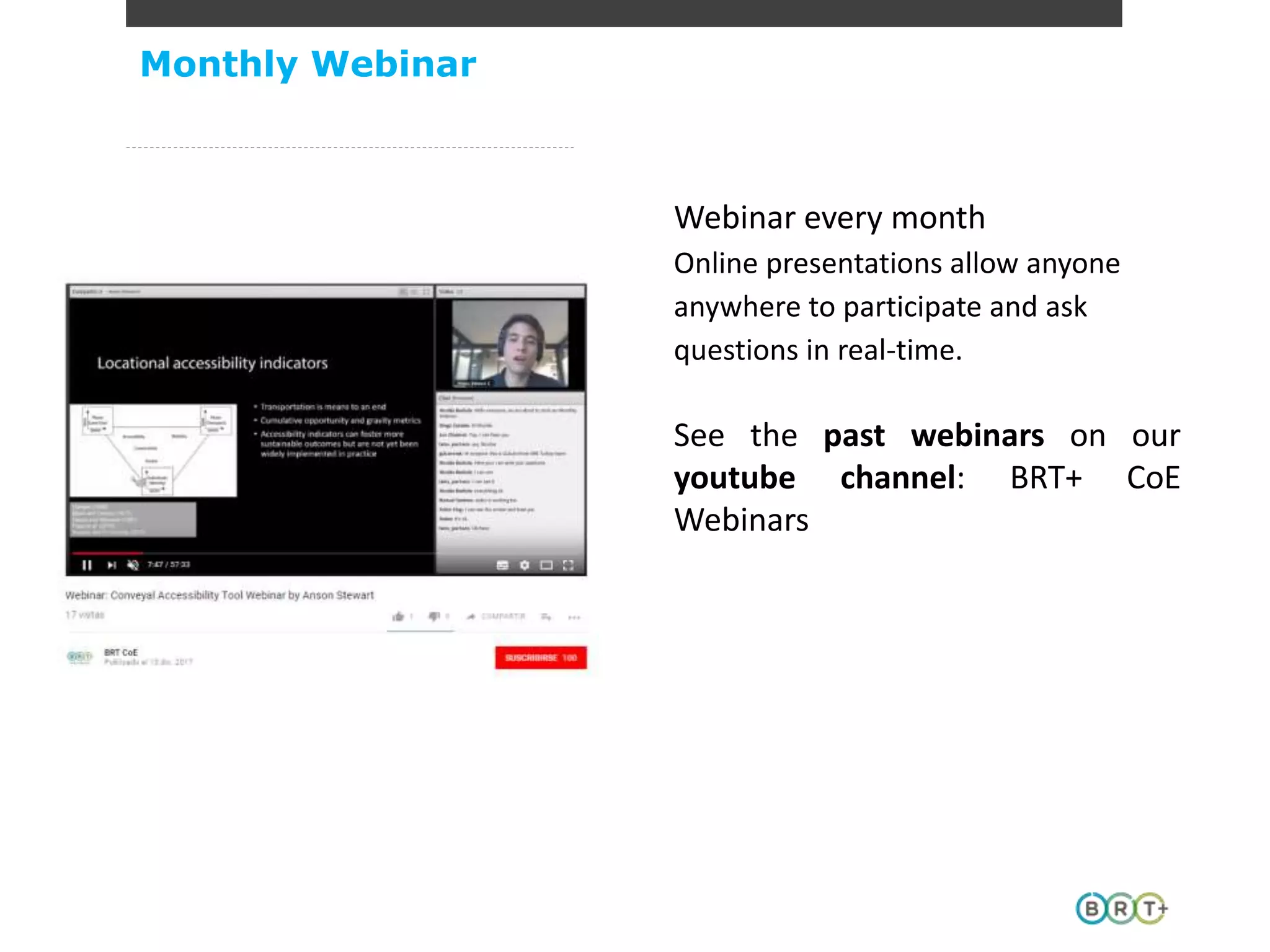 Workshop Innovation in Africa - BRT+ Centre of Excellence Presentation | PPT