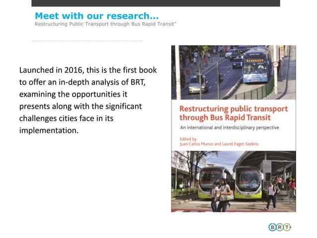 Workshop Innovation in Africa - BRT+ Centre of Excellence Presentation | PPT