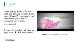 Giới thiệu về khóa học với R - Ranalytics.vn