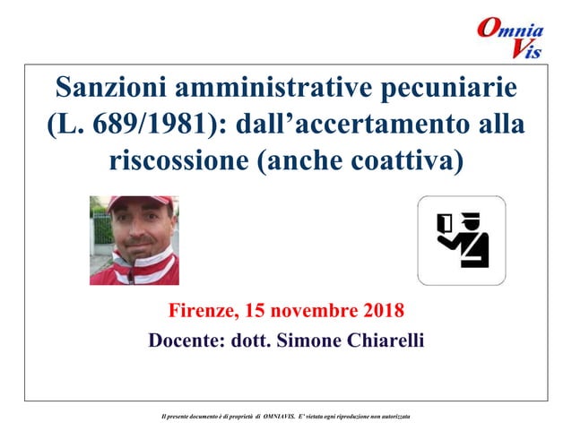 Sanzioni e L. 689/1981 - 15 novembre 2018 | PPT