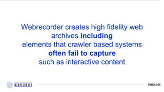 Slides for Web Archiving in the Heritage and Archive Sectors | PPT