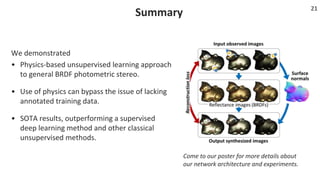 Neural Inverse Rendering for General Reflectance Photometric Stereo (ICML 2018) | PPT