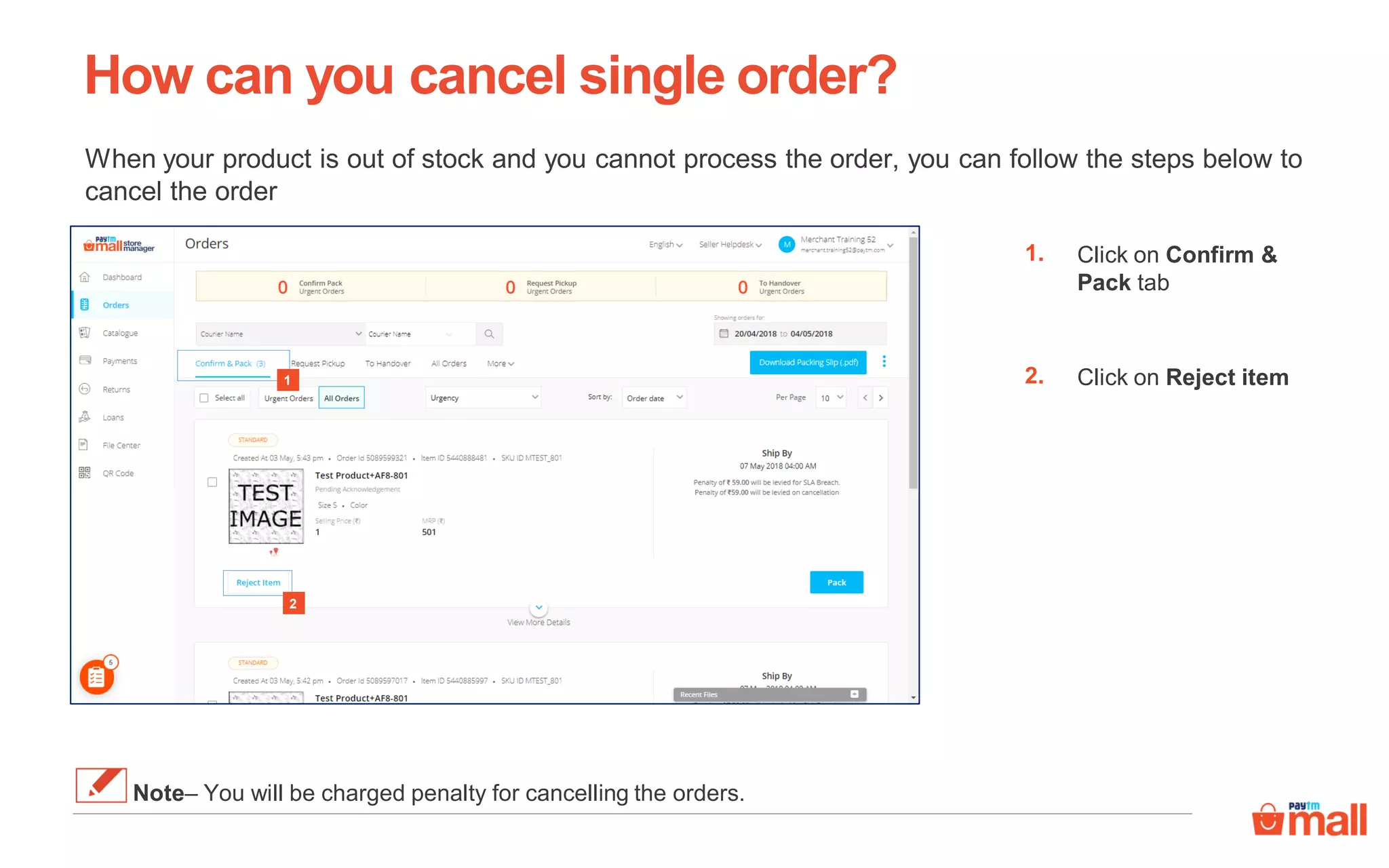 Cancellation of orders | PDF