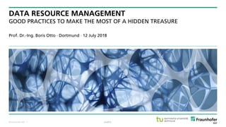 Data Resource Management: Good Practices to Make the Most out of a ...