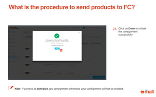 FC- creation and tracking of consignment | PPT