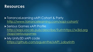 Tracking Player Progress in Serious Games with xAPI - Peter Guenther | PPT
