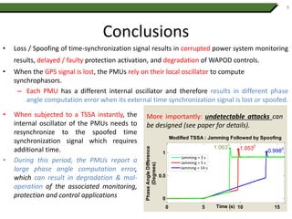 Vulnerability of Synchrophasor-based WAMPAC Applications’ to Time-Synchronization Spoofing | PPT