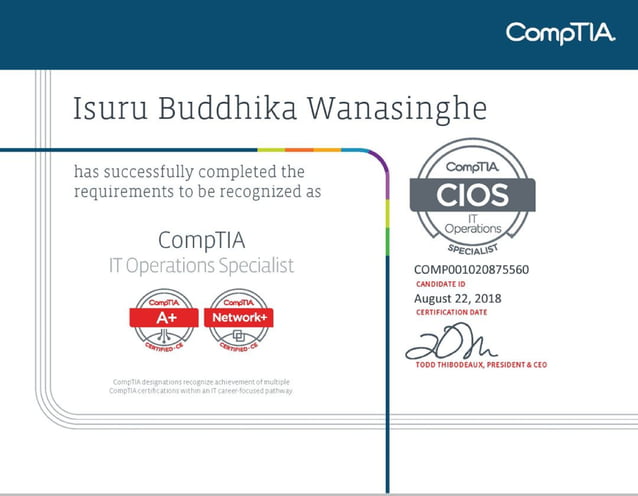 CompTIA IT Operations Specialist Certificate - CIOS | PDF